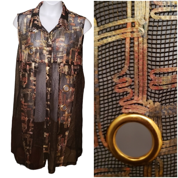 berek | Tops | Berek Metallic Mesh Duster | Poshmark